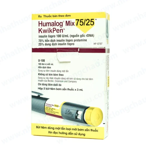Humalog Mix 75/25 Kwikpen - Bút tiêm tiểu đường của Mỹ
