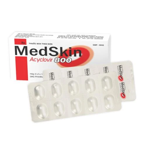 Medskin Clovir 800 - Thuốc điều trị virus Herpes simplex hiệu quả