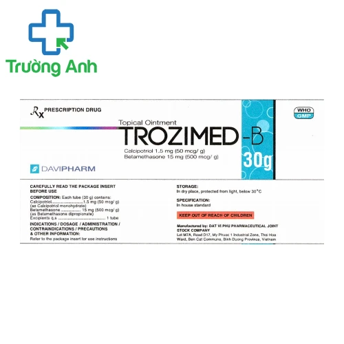 TROZIMED-B - Thuốc điều trị vảy nến hiệu quả của Davipharm