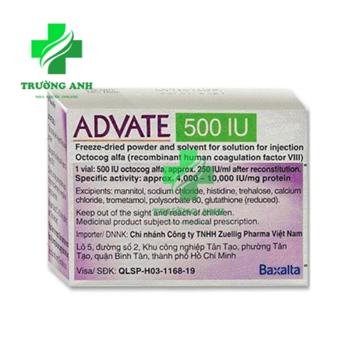 Advate - Thuốc dự phòng dự phòng chảy máu ở bệnh nhân mắc bệnh tan máu A