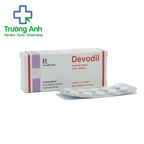 Devodil 50-Thuốc điều trị triệu chứng rối loạn tâm thần, trầm cảm