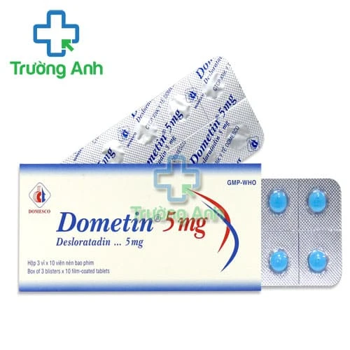 Dometin 5mg Domesco - Thuốc điều trị mề đay, viêm mũi dị ứng hiệu quả