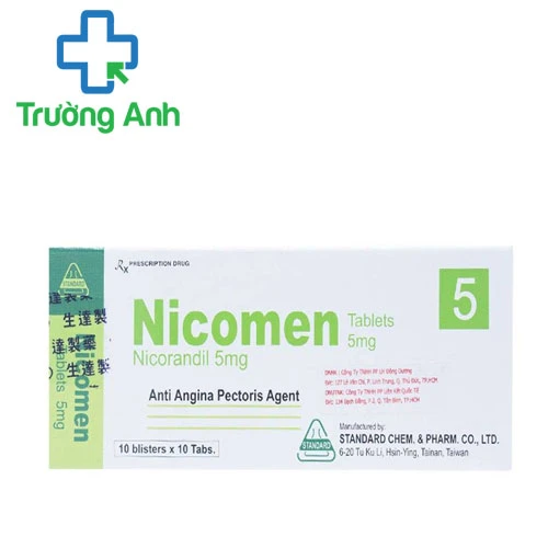 Nicomen Tablets 5mg - Thuốc điều trị bệnh mạch vành kéo dài hiệu quả