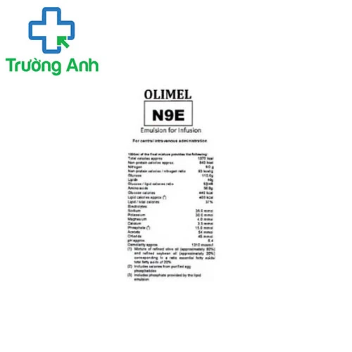 Olimel N9E 1000ml - Cung cấp dinh dưỡng đường tĩnh mạch hiệu quả
