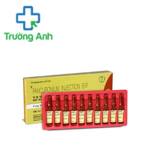Pancuronium Injection BP 4mg - Thuốc làm giãn cơ trong gây mê của Đức