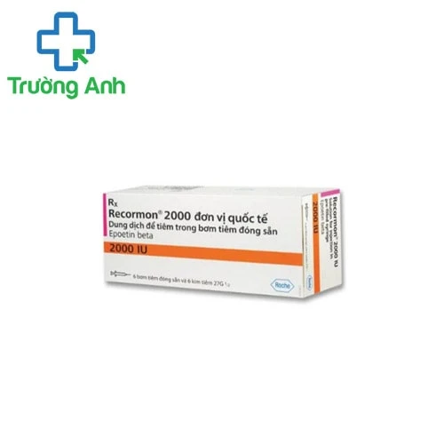 Recormon 2000IU - Thuốc điều trị thiếu máu do suy thận của Đức