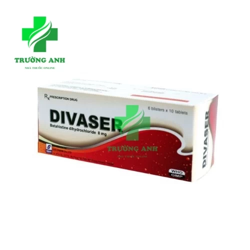 Divaser 8mg - Thuốc điều trị chóng mặt, ù tai, nôn ói, nhức đầu
