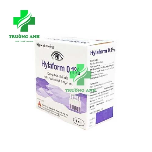 Hylaform 0,1% 10ml CPC1HN - Thuốc nhỏ mắt giảm khô mắt